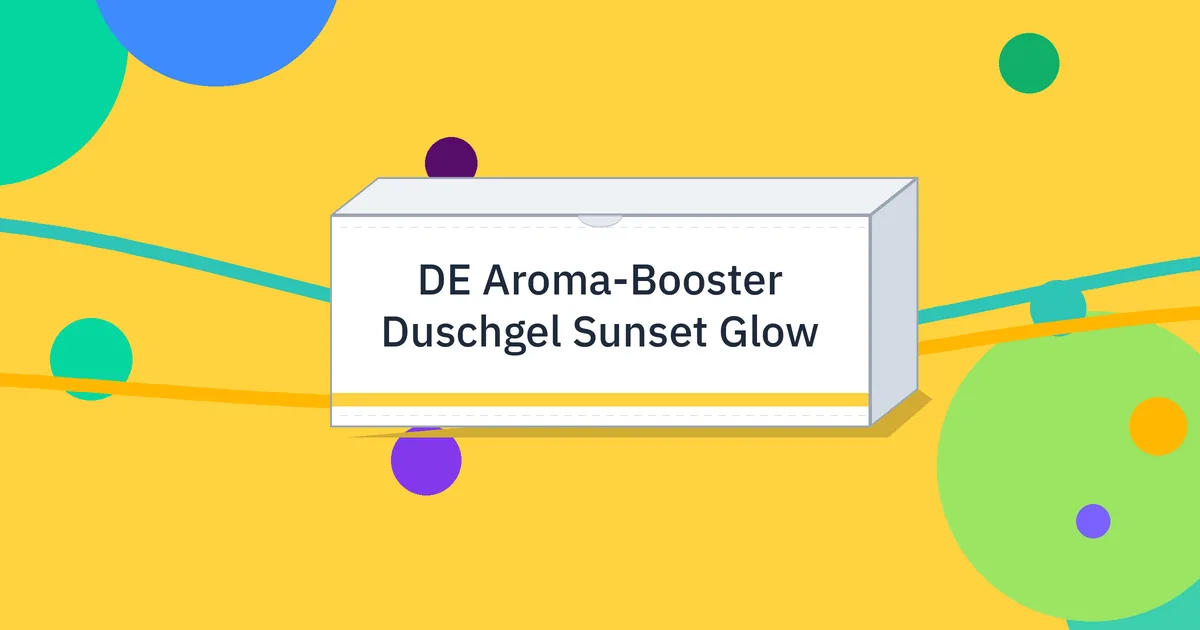 Symbolbild: Packung mit der Aufschrift DE Aroma-Booster Duschgel Sunset Glow (PZN 19690237) – Verfügbarkeit und Bezug in Apotheken in Frankfurt am Main