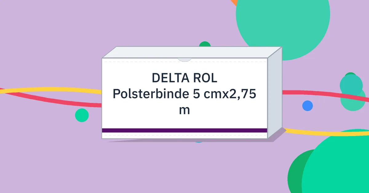 Symbolbild: Packung mit der Aufschrift DELTA ROL Polsterbinde 5 cmx2,75 m (PZN 02743426) – Verfügbarkeit und Bezug in Apotheken in Frankfurt am Main