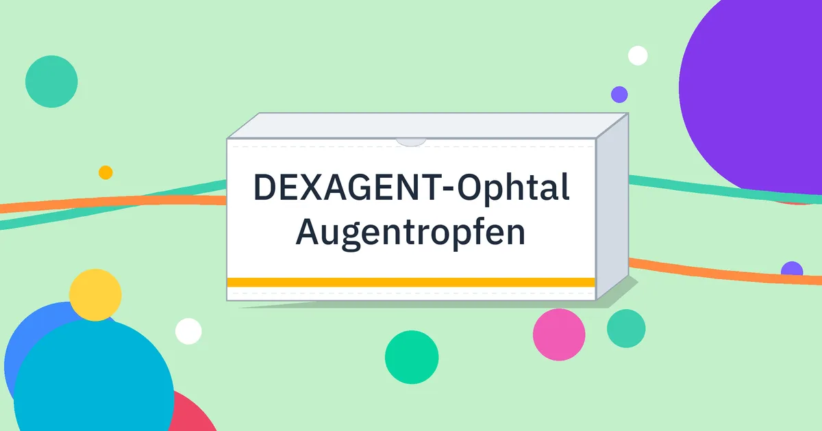 Symbolbild: Packung mit der Aufschrift DEXAGENT-Ophtal Augentropfen (PZN 02192222) – Verfügbarkeit und Bezug in Apotheken in Frankfurt am Main