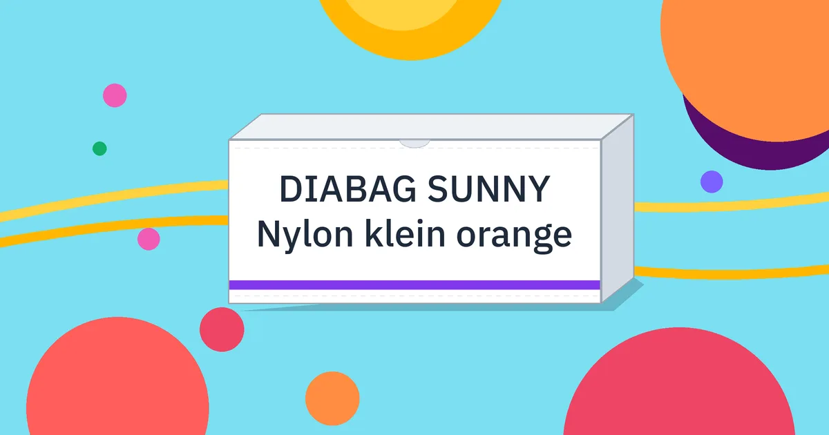 Symbolbild: Packung mit der Aufschrift DIABAG SUNNY Nylon klein orange (PZN 12408864) – Verfügbarkeit und Bezug in Apotheken in Frankfurt am Main