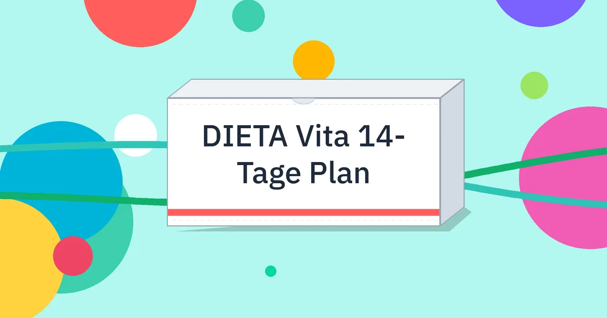 Symbolbild: Packung mit der Aufschrift DIETA Vita 14-Tage Plan (PZN 10853608) – Verfügbarkeit und Bezug in Apotheken in Frankfurt am Main