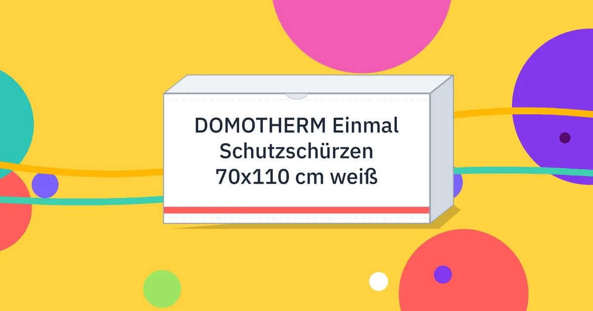 Symbolbild: Packung mit der Aufschrift DOMOTHERM Einmal Schutzschürzen 70x110 cm weiß (PZN 17380426) – Verfügbarkeit und Bezug in Apotheken in Frankfurt am Main