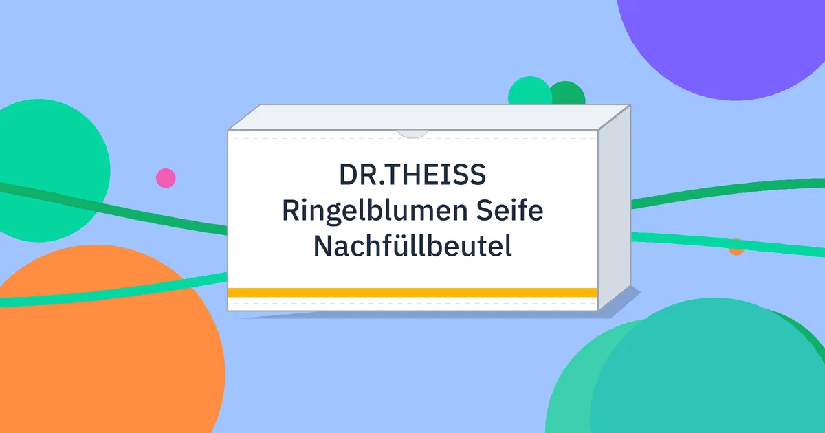 Symbolbild: Packung mit der Aufschrift DR.THEISS Ringelblumen Seife Nachfüllbeutel (PZN 04251182) – Verfügbarkeit und Bezug in Apotheken in Frankfurt am Main