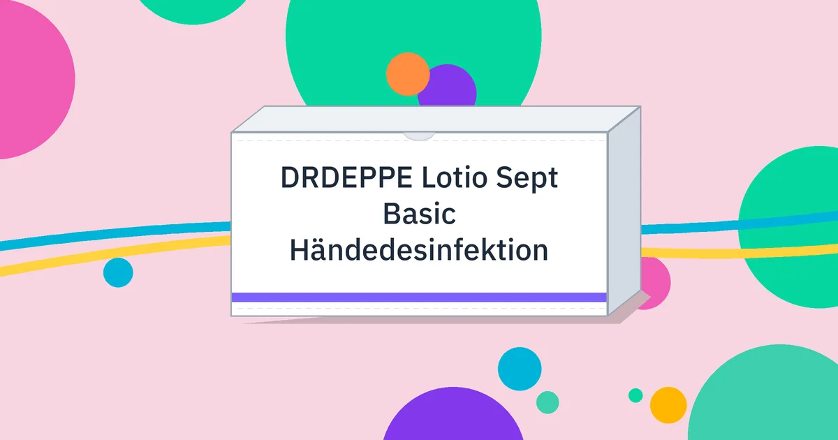Symbolbild: Packung mit der Aufschrift DRDEPPE Lotio Sept Basic Händedesinfektion (PZN 18311597) – Verfügbarkeit und Bezug in Apotheken in Frankfurt am Main
