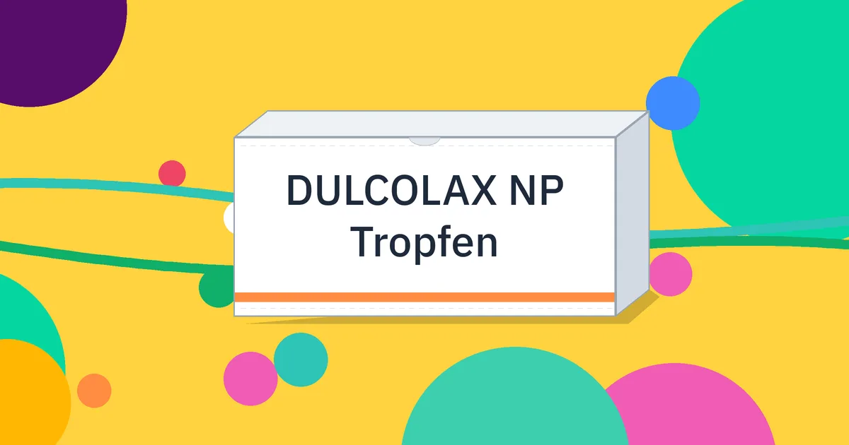 Symbolbild: Packung mit der Aufschrift DULCOLAX NP Tropfen (PZN 04657027) – Verfügbarkeit und Bezug in Apotheken in Frankfurt am Main
