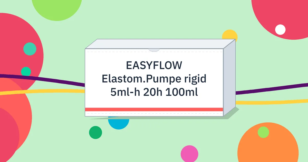 Symbolbild: Packung mit der Aufschrift EASYFLOW Elastom.Pumpe rigid 5ml-h 20h 100ml (PZN 19262524) – Verfügbarkeit und Bezug in Apotheken in Frankfurt am Main
