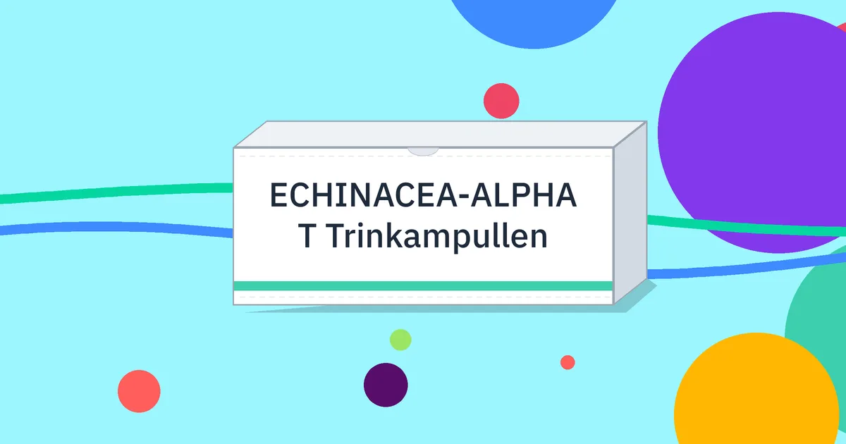 Symbolbild: Packung mit der Aufschrift ECHINACEA-ALPHA T Trinkampullen (PZN 10222871) – Verfügbarkeit und Bezug in Apotheken in Frankfurt am Main