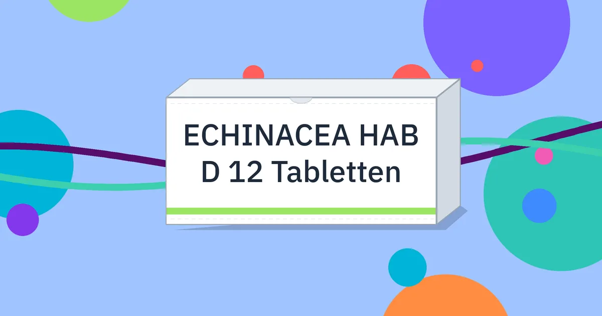 Symbolbild: Packung mit der Aufschrift ECHINACEA HAB D 12 Tabletten (PZN 02898241) – Verfügbarkeit und Bezug in Apotheken in Frankfurt am Main