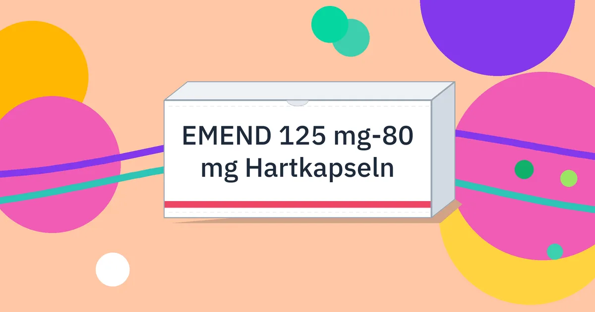 Symbolbild: Packung mit der Aufschrift EMEND 125 mg-80 mg Hartkapseln (PZN 06475738) – Verfügbarkeit und Bezug in Apotheken in Frankfurt am Main