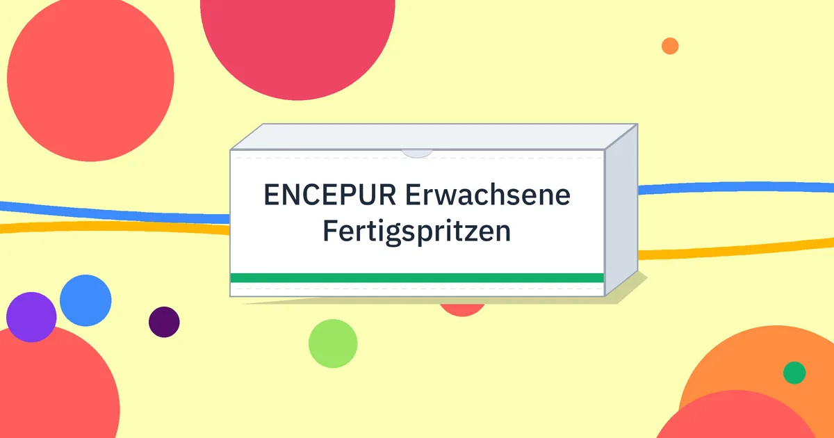 Symbolbild: Packung mit der Aufschrift ENCEPUR Erwachsene Fertigspritzen (PZN 06585361) – Verfügbarkeit und Bezug in Apotheken in Frankfurt am Main