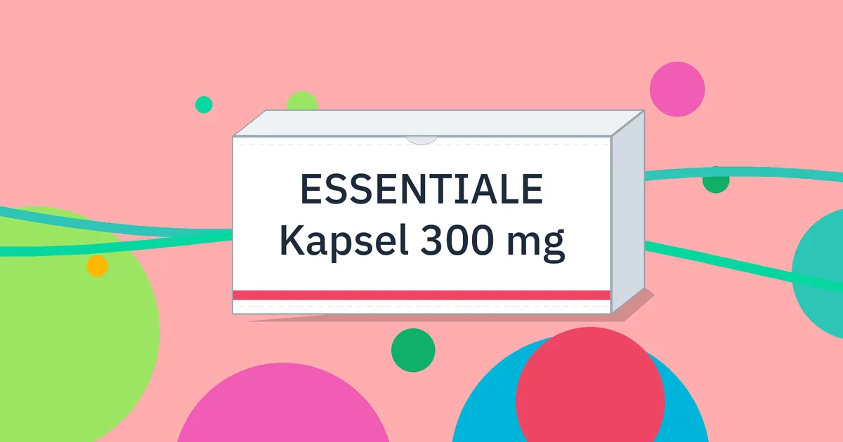 Symbolbild: Packung mit der Aufschrift ESSENTIALE Kapsel 300 mg (PZN 01562415) – Verfügbarkeit und Bezug in Apotheken in Frankfurt am Main