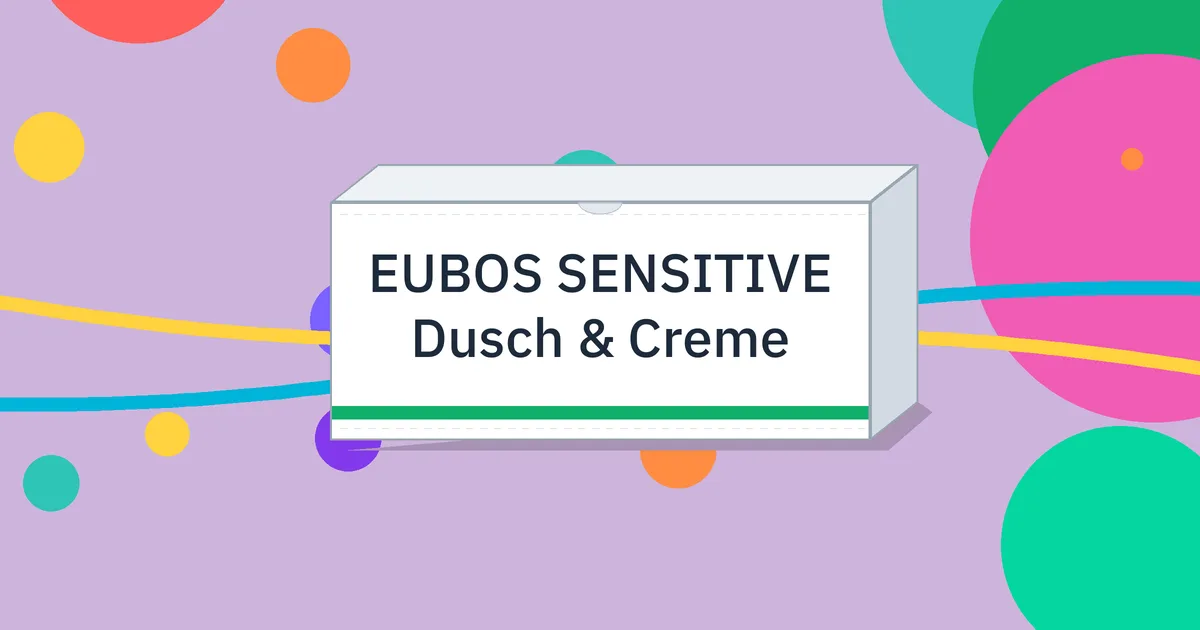 Symbolbild: Packung mit der Aufschrift EUBOS SENSITIVE Dusch & Creme (PZN 07212337) – Verfügbarkeit und Bezug in Apotheken in Frankfurt am Main