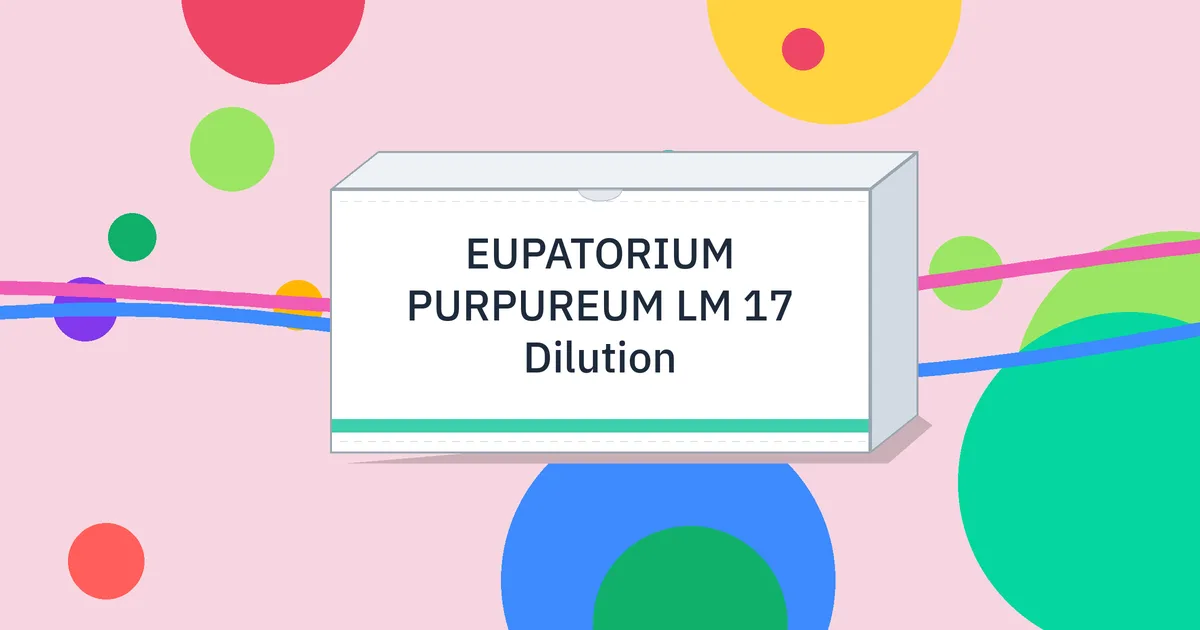 Symbolbild: Packung mit der Aufschrift EUPATORIUM PURPUREUM LM 17 Dilution (PZN 13481449) – Verfügbarkeit und Bezug in Apotheken in Frankfurt am Main