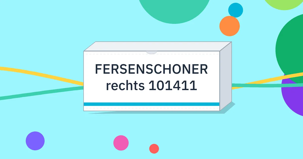 Symbolbild: Packung mit der Aufschrift FERSENSCHONER rechts 101411 (PZN 02702479) – Verfügbarkeit und Bezug in Apotheken in Frankfurt am Main