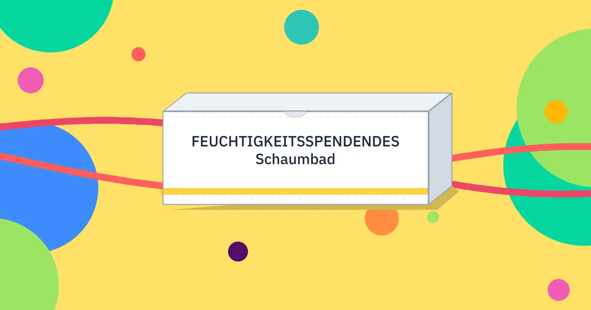 Symbolbild: Packung mit der Aufschrift FEUCHTIGKEITSSPENDENDES Schaumbad (PZN 18081677) – Verfügbarkeit und Bezug in Apotheken in Frankfurt am Main
