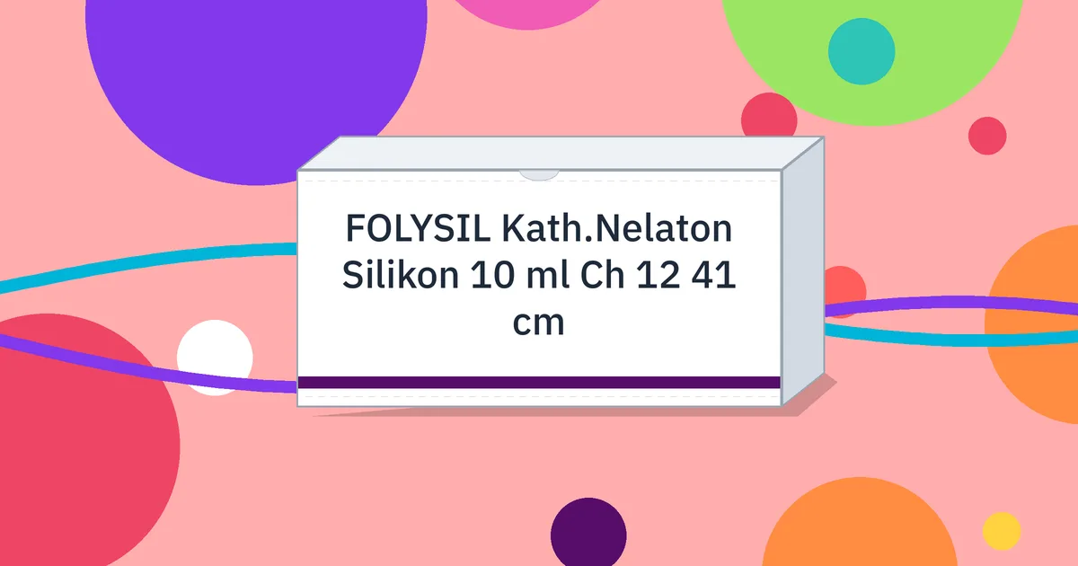 Symbolbild: Packung mit der Aufschrift FOLYSIL Kath.Nelaton Silikon 10 ml Ch 12 41 cm (PZN 18188470) – Verfügbarkeit und Bezug in Apotheken in Frankfurt am Main