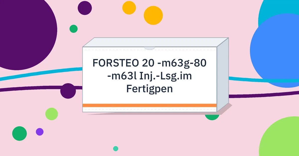 Symbolbild: Packung mit der Aufschrift FORSTEO 20 -m63g-80 -m63l Inj.-Lsg.im Fertigpen (PZN 05127722) – Verfügbarkeit und Bezug in Apotheken in Frankfurt am Main