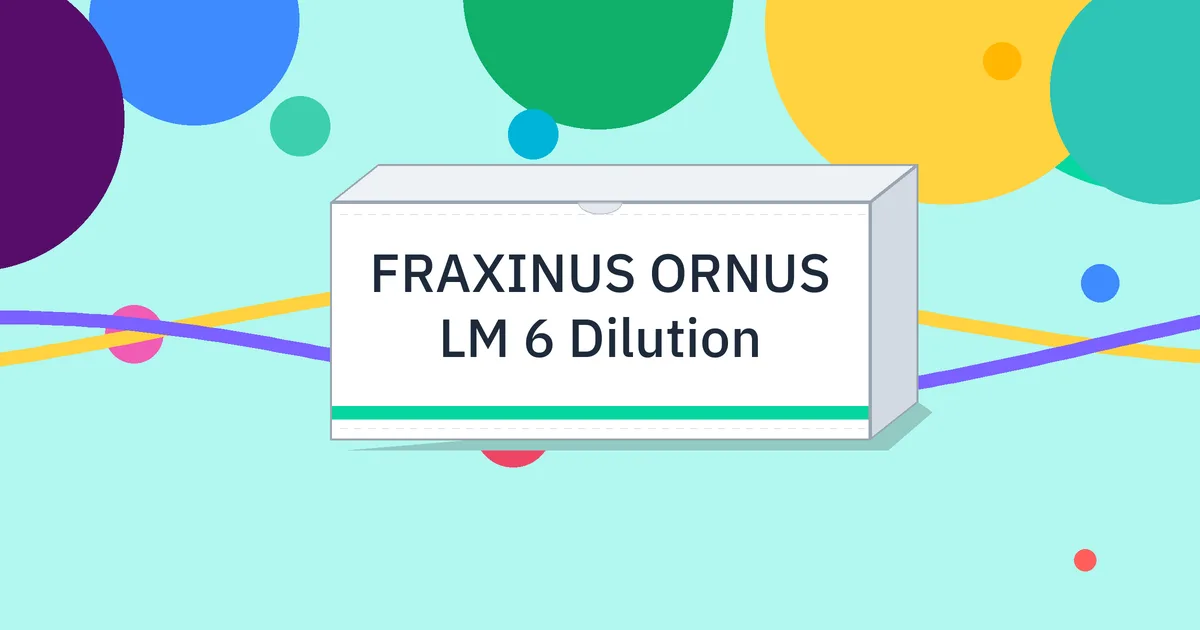 Symbolbild: Packung mit der Aufschrift FRAXINUS ORNUS LM 6 Dilution (PZN 13492401) – Verfügbarkeit und Bezug in Apotheken in Frankfurt am Main