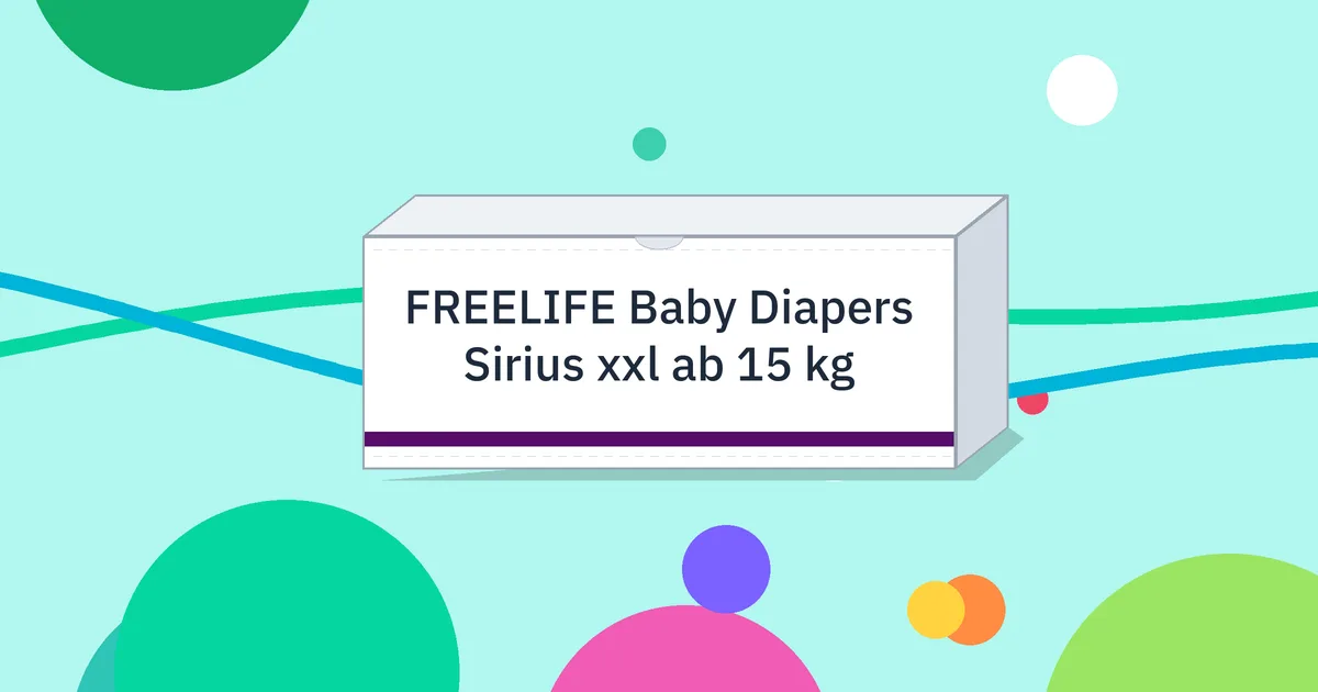 Symbolbild: Packung mit der Aufschrift FREELIFE Baby Diapers Sirius xxl ab 15 kg (PZN 20317176) – Verfügbarkeit und Bezug in Apotheken in Frankfurt am Main