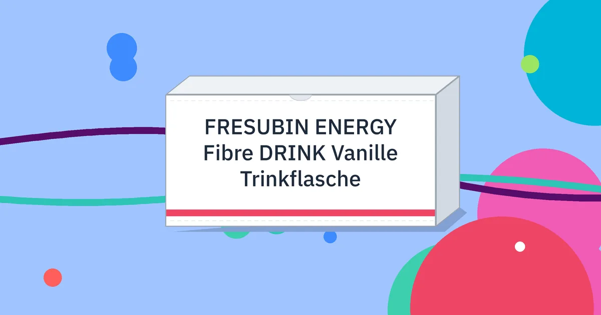 Symbolbild: Packung mit der Aufschrift FRESUBIN ENERGY Fibre DRINK Vanille Trinkflasche (PZN 02174856) – Verfügbarkeit und Bezug in Apotheken in Frankfurt am Main