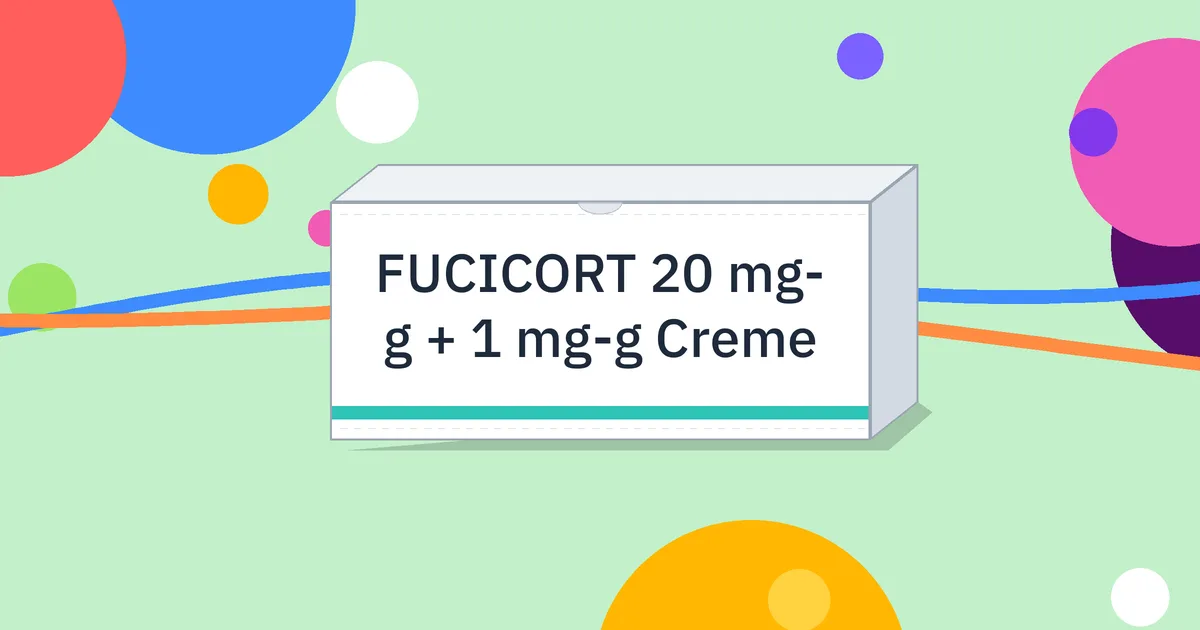 Symbolbild: Packung mit der Aufschrift FUCICORT 20 mg-g + 1 mg-g Creme (PZN 04911773) – Verfügbarkeit und Bezug in Apotheken in Frankfurt am Main
