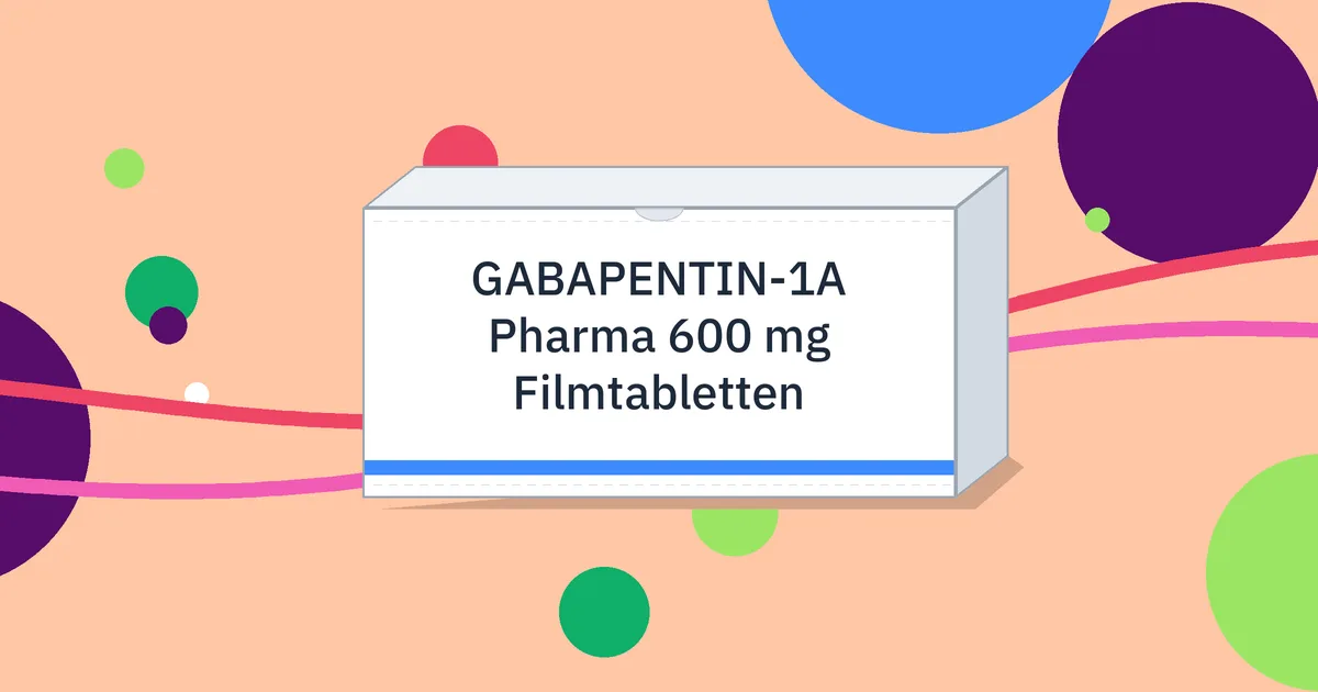 Symbolbild: Packung mit der Aufschrift GABAPENTIN-1A Pharma 600 mg Filmtabletten (PZN 01602592) – Verfügbarkeit und Bezug in Apotheken in Frankfurt am Main