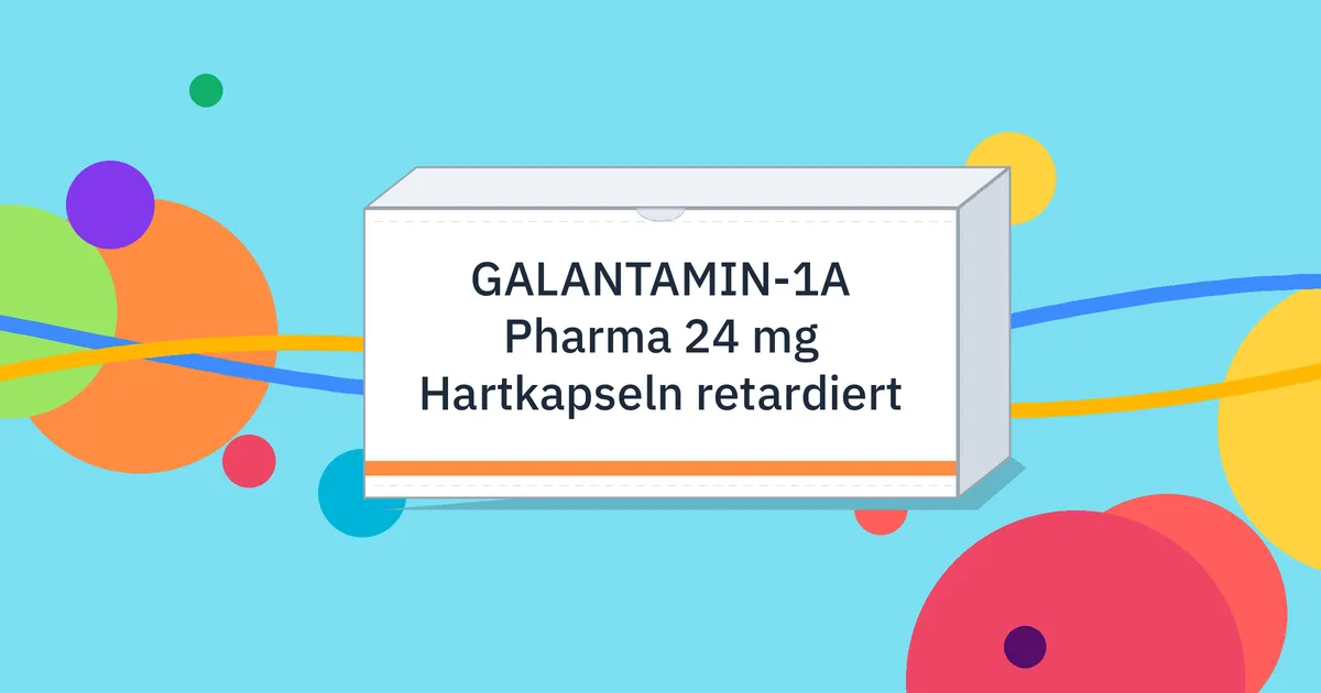 Symbolbild: Packung mit der Aufschrift GALANTAMIN-1A Pharma 24 mg Hartkapseln retardiert (PZN 09426798) – Verfügbarkeit und Bezug in Apotheken in Frankfurt am Main