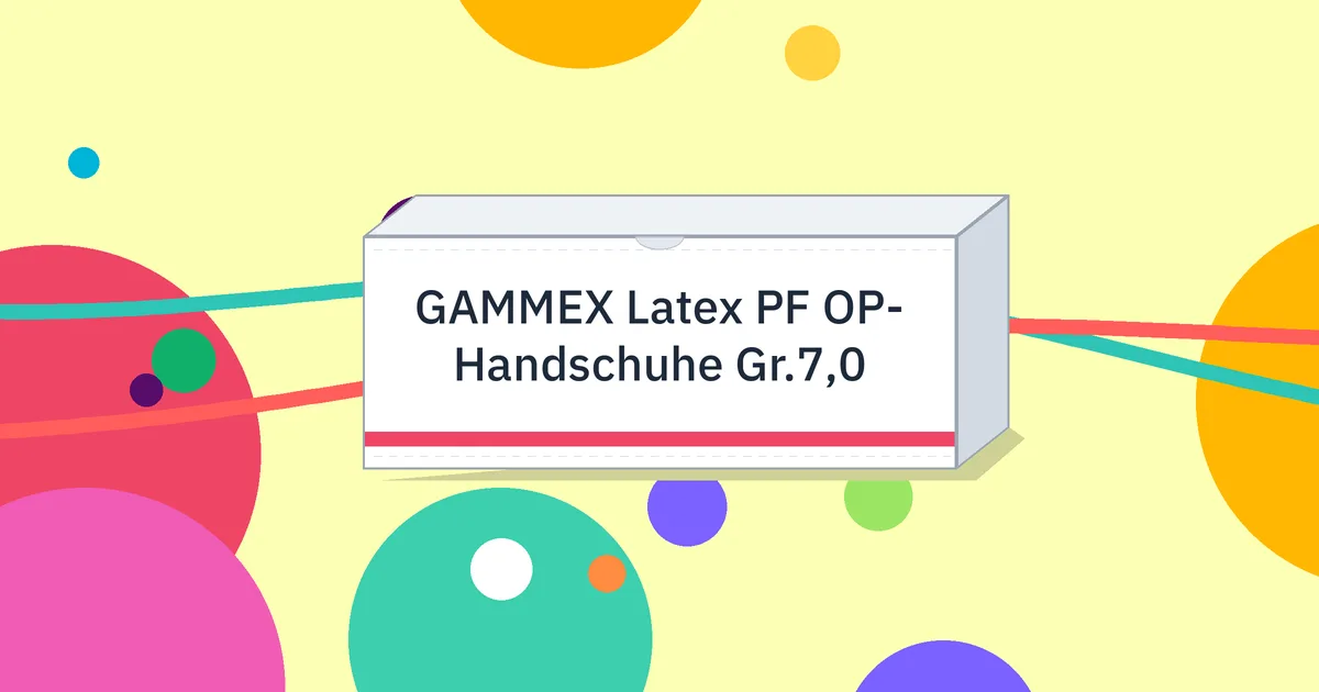 Symbolbild: Packung mit der Aufschrift GAMMEX Latex PF OP-Handschuhe Gr.7,0 (PZN 11237685) – Verfügbarkeit und Bezug in Apotheken in Frankfurt am Main