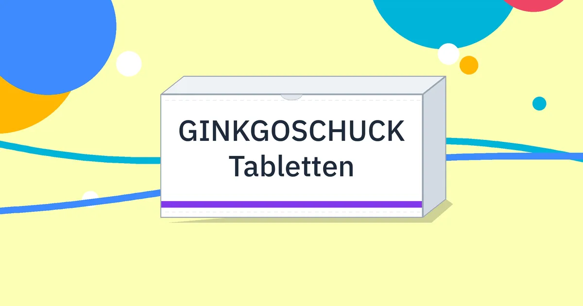 Symbolbild: Packung mit der Aufschrift GINKGOSCHUCK Tabletten (PZN 04761440) – Verfügbarkeit und Bezug in Apotheken in Frankfurt am Main