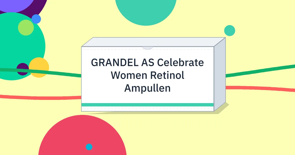 Symbolbild: Packung mit der Aufschrift GRANDEL AS Celebrate Women Retinol Ampullen (PZN 19495145) – Verfügbarkeit und Bezug in Apotheken in Frankfurt am Main