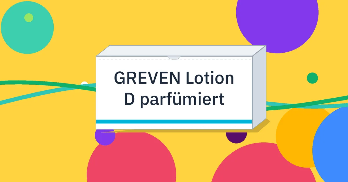 Symbolbild: Packung mit der Aufschrift GREVEN Lotion D parfümiert (PZN 17291160) – Verfügbarkeit und Bezug in Apotheken in Frankfurt am Main
