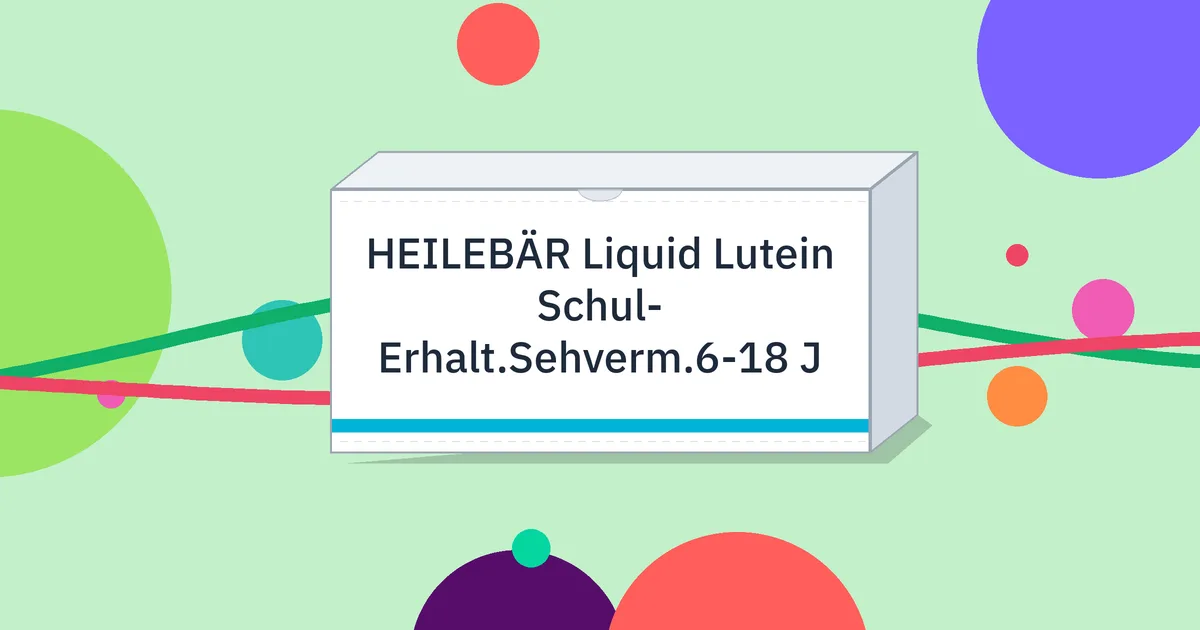 Symbolbild: Packung mit der Aufschrift HEILEBÄR Liquid Lutein Schul-Erhalt.Sehverm.6-18 J (PZN 20418747) – Verfügbarkeit und Bezug in Apotheken in Frankfurt am Main