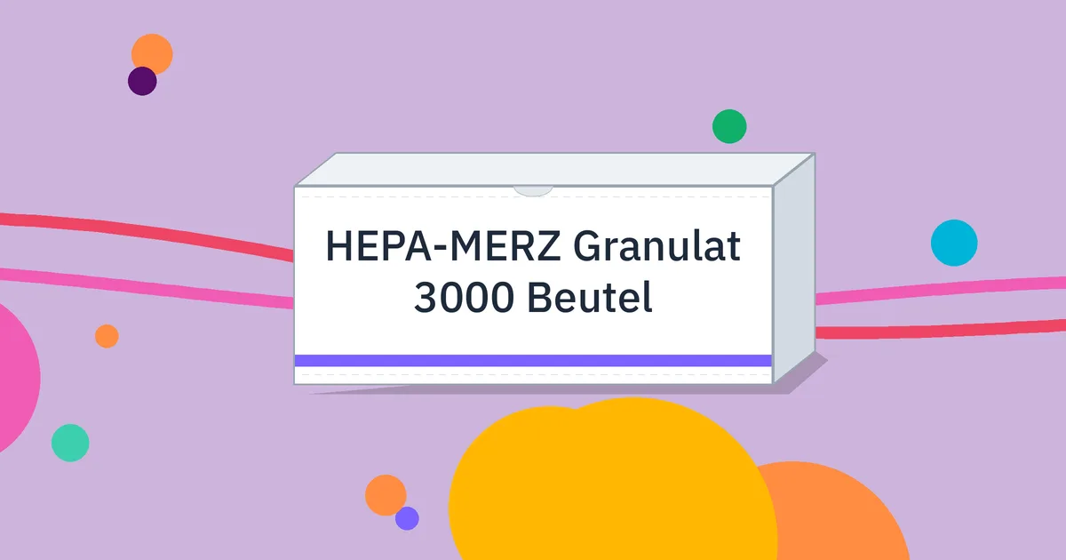 Symbolbild: Packung mit der Aufschrift HEPA-MERZ Granulat 3000 Beutel (PZN 07620616) – Verfügbarkeit und Bezug in Apotheken in Frankfurt am Main