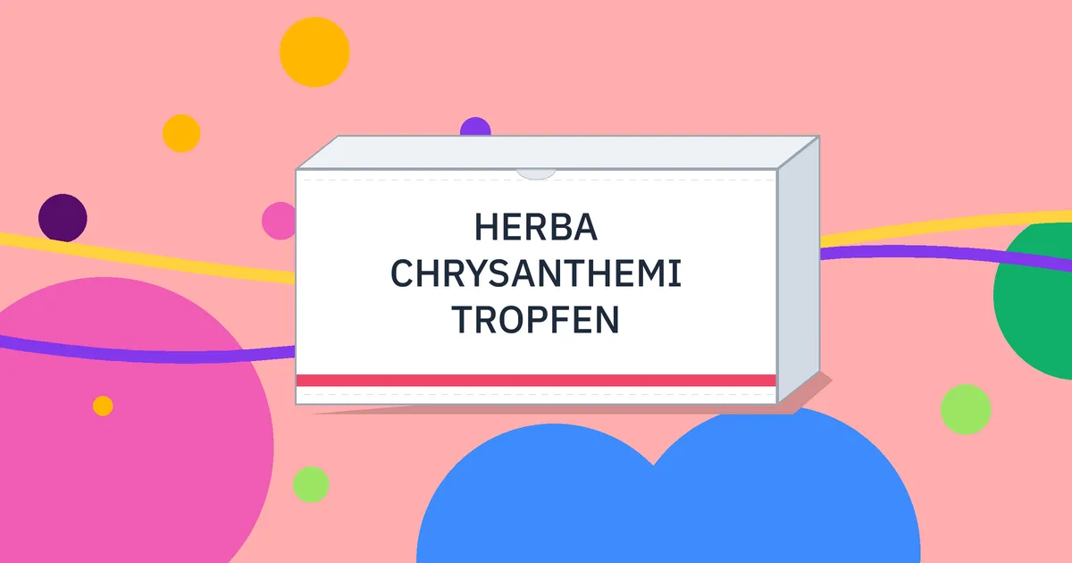 Symbolbild: Packung mit der Aufschrift HERBA CHRYSANTHEMI TROPFEN (PZN 14127336) – Verfügbarkeit und Bezug in Apotheken in Frankfurt am Main