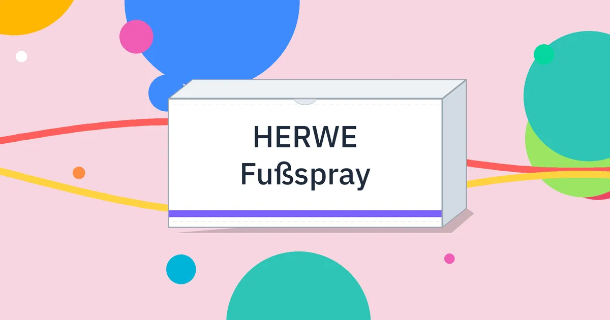 Symbolbild: Packung mit der Aufschrift HERWE Fußspray (PZN 11874268) – Verfügbarkeit und Bezug in Apotheken in Frankfurt am Main