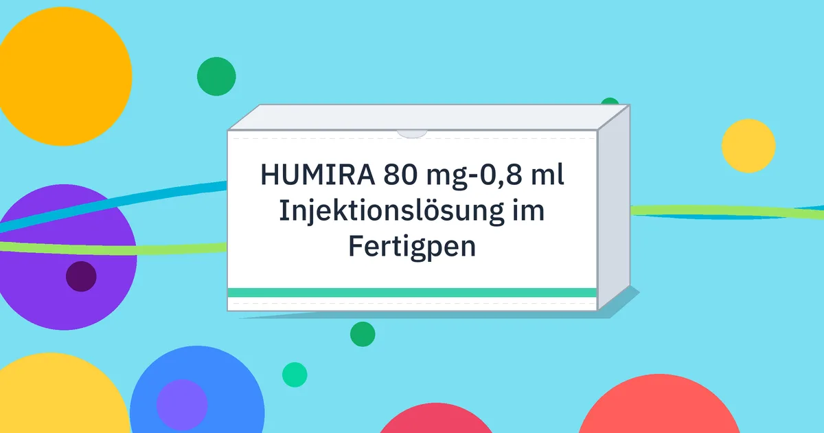 Symbolbild: Packung mit der Aufschrift HUMIRA 80 mg-0,8 ml Injektionslösung im Fertigpen (PZN 14324083) – Verfügbarkeit und Bezug in Apotheken in Frankfurt am Main