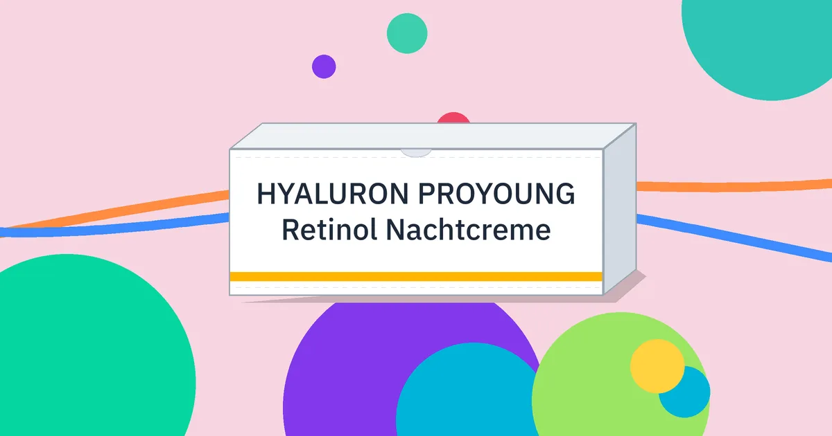 Symbolbild: Packung mit der Aufschrift HYALURON PROYOUNG Retinol Nachtcreme (PZN 19170621) – Verfügbarkeit und Bezug in Apotheken in Frankfurt am Main