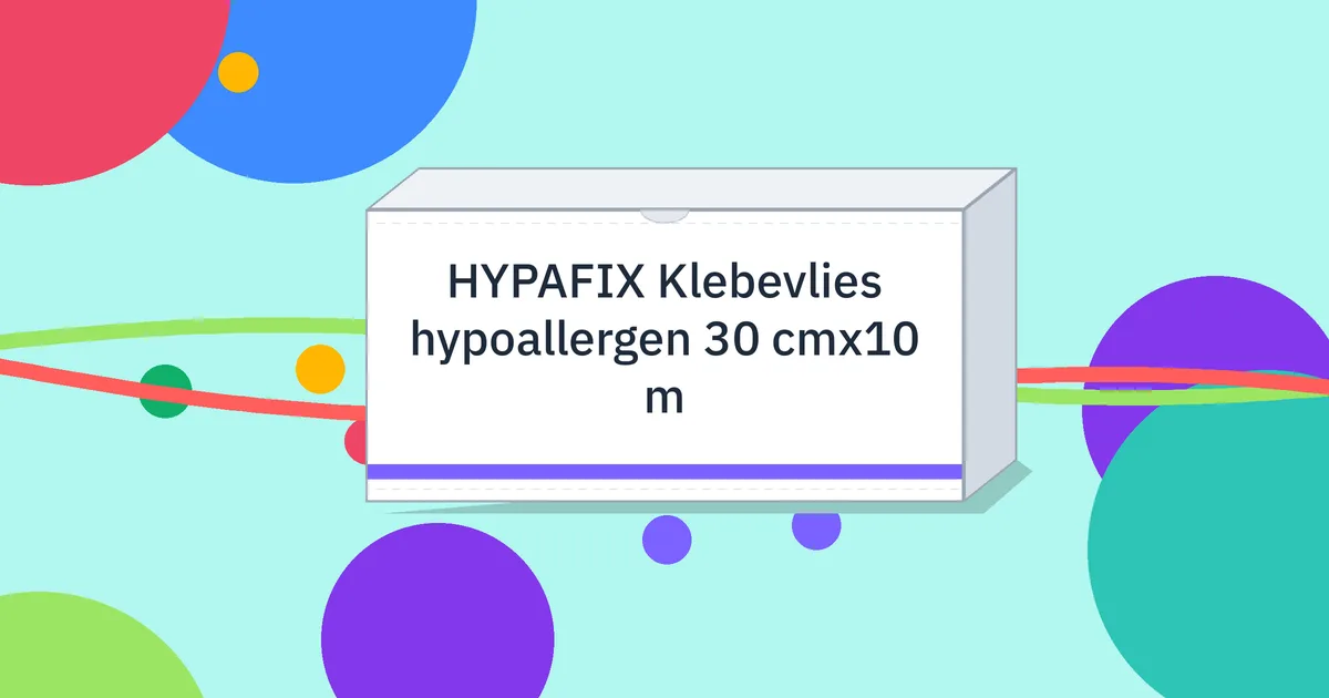 Symbolbild: Packung mit der Aufschrift HYPAFIX Klebevlies hypoallergen 30 cmx10 m (PZN 20610893) – Verfügbarkeit und Bezug in Apotheken in Frankfurt am Main