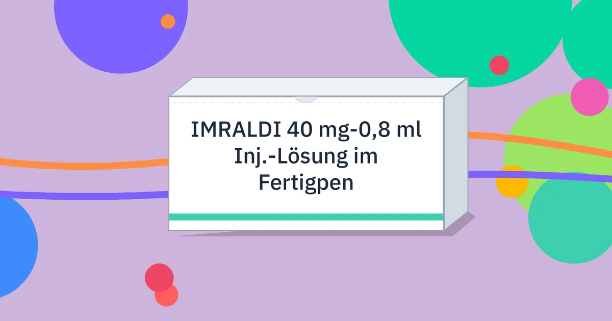 Symbolbild: Packung mit der Aufschrift IMRALDI 40 mg-0,8 ml Inj.-Lösung im Fertigpen (PZN 16623654) – Verfügbarkeit und Bezug in Apotheken in Frankfurt am Main