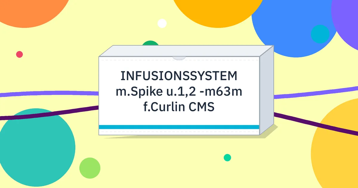 Symbolbild: Packung mit der Aufschrift INFUSIONSSYSTEM m.Spike u.1,2 -m63m f.Curlin CMS (PZN 05485462) – Verfügbarkeit und Bezug in Apotheken in Frankfurt am Main