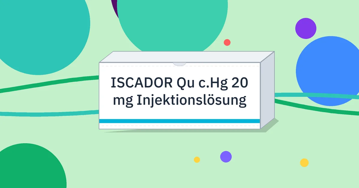 Symbolbild: Packung mit der Aufschrift ISCADOR Qu c.Hg 20 mg Injektionslösung (PZN 01386289) – Verfügbarkeit und Bezug in Apotheken in Frankfurt am Main