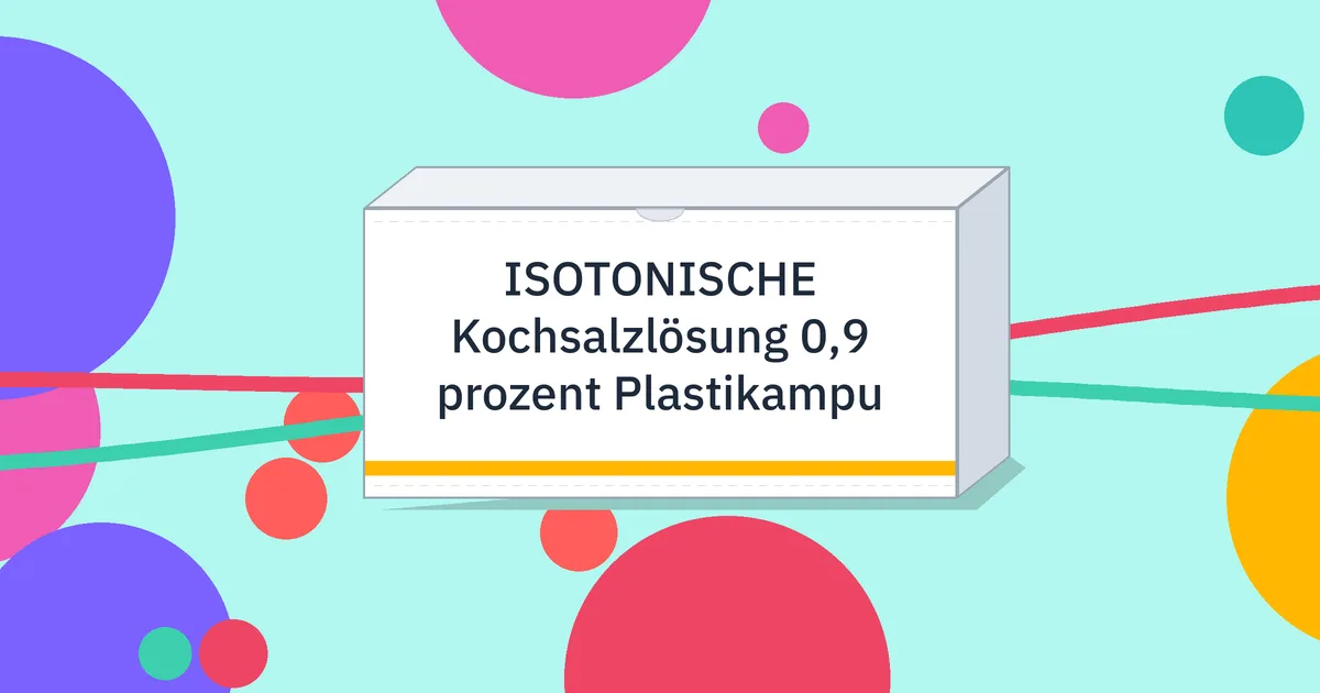 Symbolbild: Packung mit der Aufschrift ISOTONISCHE Kochsalzlösung 0,9 prozent Plastikampu (PZN 02001067) – Verfügbarkeit und Bezug in Apotheken in Frankfurt am Main