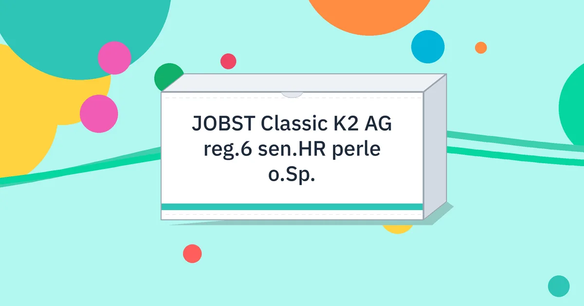 Symbolbild: Packung mit der Aufschrift JOBST Classic K2 AG reg.6 sen.HR perle o.Sp. (PZN 17959936) – Verfügbarkeit und Bezug in Apotheken in Frankfurt am Main