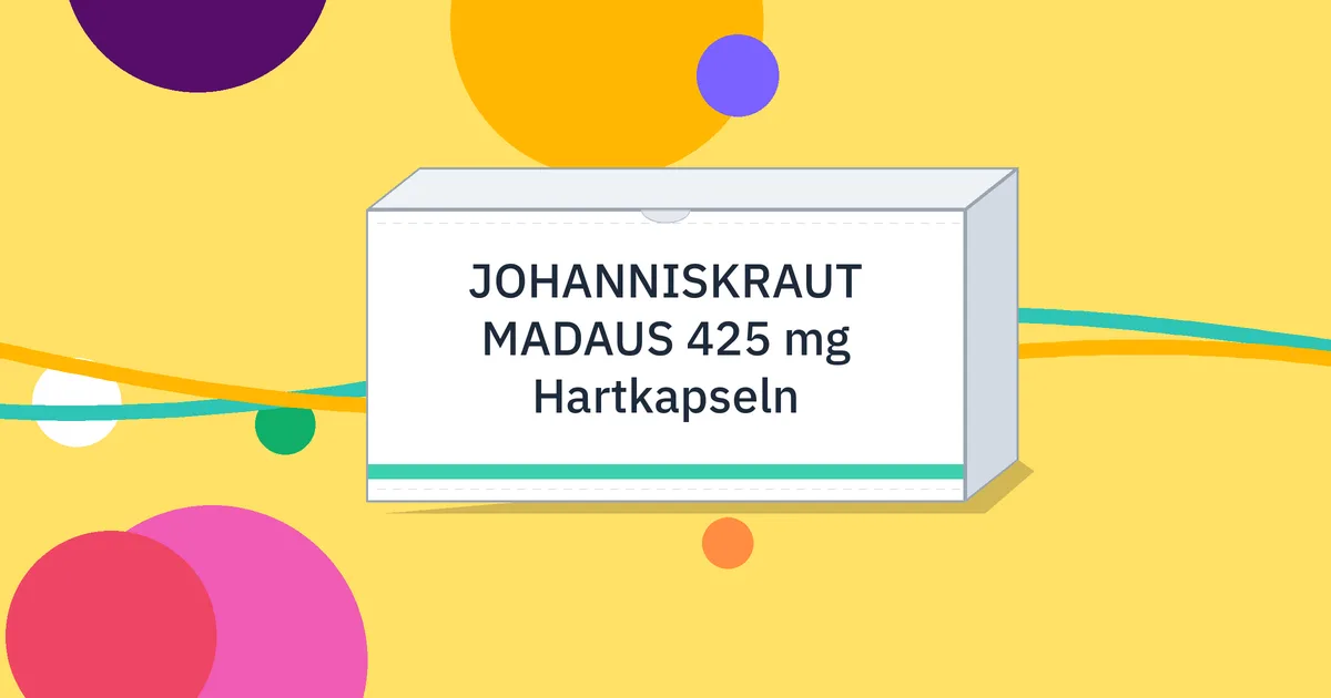 Symbolbild: Packung mit der Aufschrift JOHANNISKRAUT MADAUS 425 mg Hartkapseln (PZN 15580233) – Verfügbarkeit und Bezug in Apotheken in Frankfurt am Main