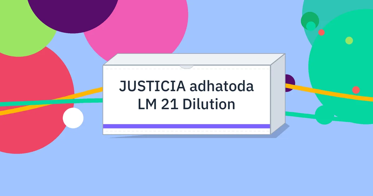 Symbolbild: Packung mit der Aufschrift JUSTICIA adhatoda LM 21 Dilution (PZN 13565666) – Verfügbarkeit und Bezug in Apotheken in Frankfurt am Main