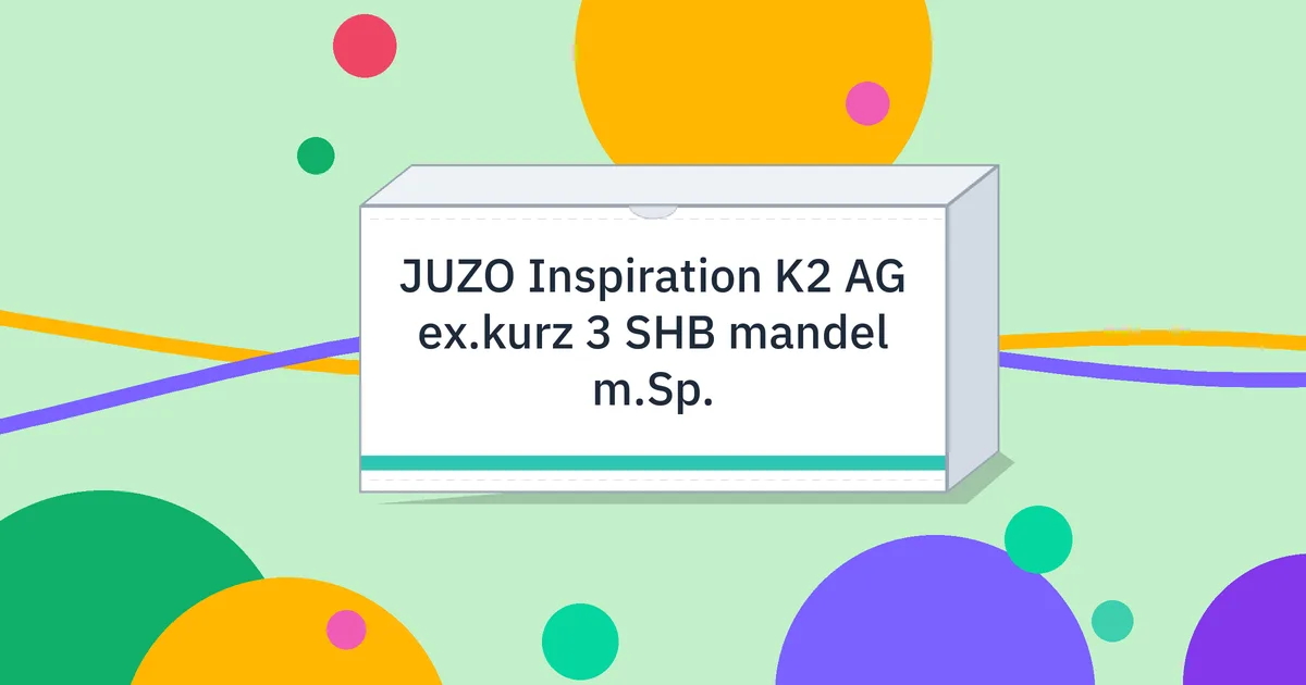 Symbolbild: Packung mit der Aufschrift JUZO Inspiration K2 AG ex.kurz 3 SHB mandel m.Sp. (PZN 14924630) – Verfügbarkeit und Bezug in Apotheken in Frankfurt am Main