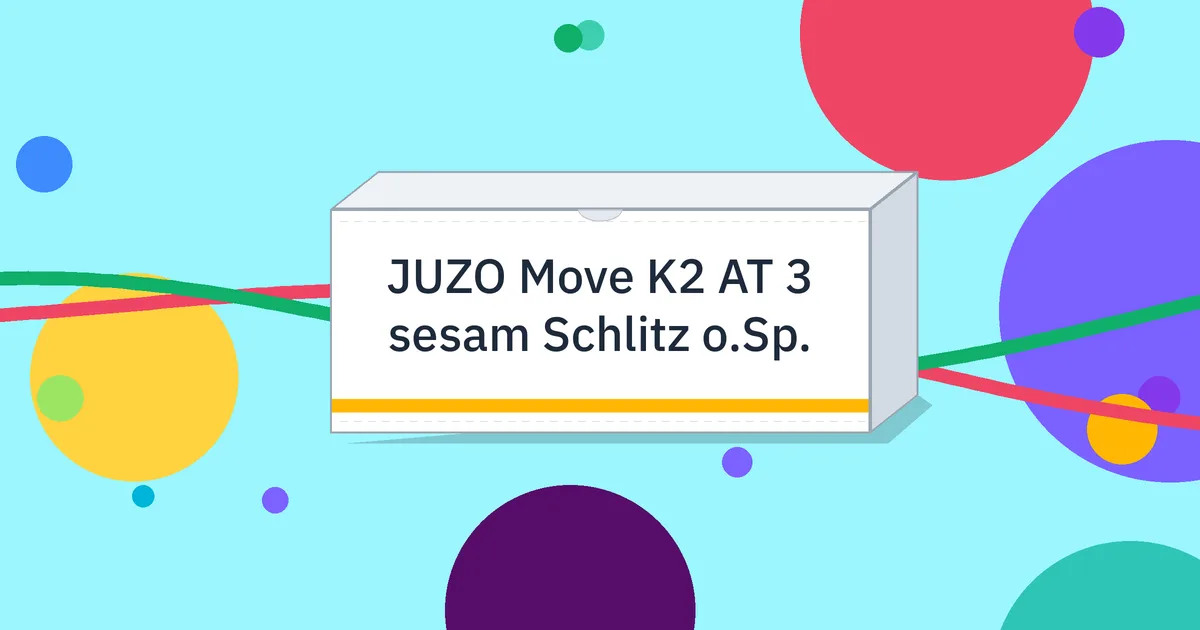 Symbolbild: Packung mit der Aufschrift JUZO Move K2 AT 3 sesam Schlitz o.Sp. (PZN 20670234) – Verfügbarkeit und Bezug in Apotheken in Frankfurt am Main