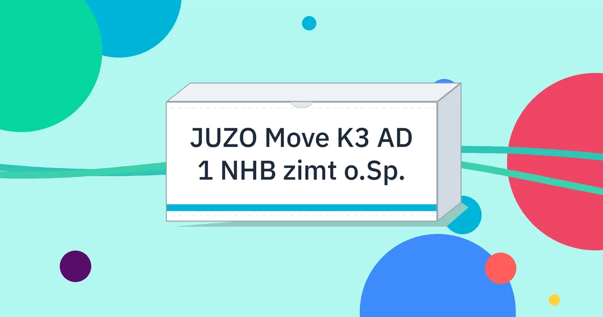 Symbolbild: Packung mit der Aufschrift JUZO Move K3 AD 1 NHB zimt o.Sp. (PZN 18567463) – Verfügbarkeit und Bezug in Apotheken in Frankfurt am Main