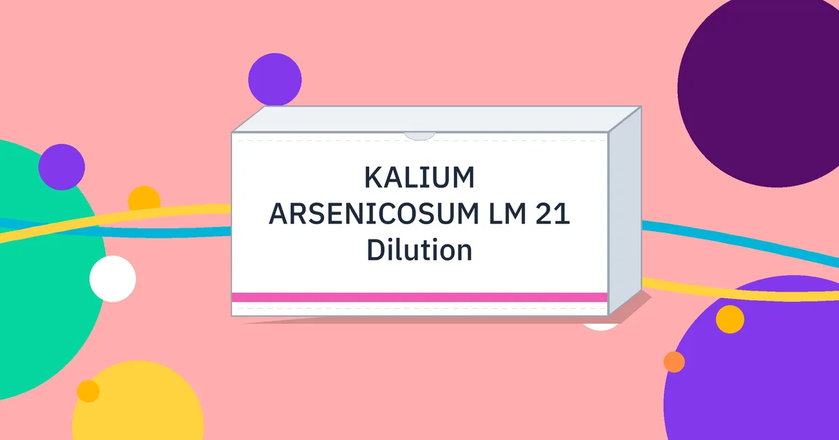 Symbolbild: Packung mit der Aufschrift KALIUM ARSENICOSUM LM 21 Dilution (PZN 12917117) – Verfügbarkeit und Bezug in Apotheken in Frankfurt am Main