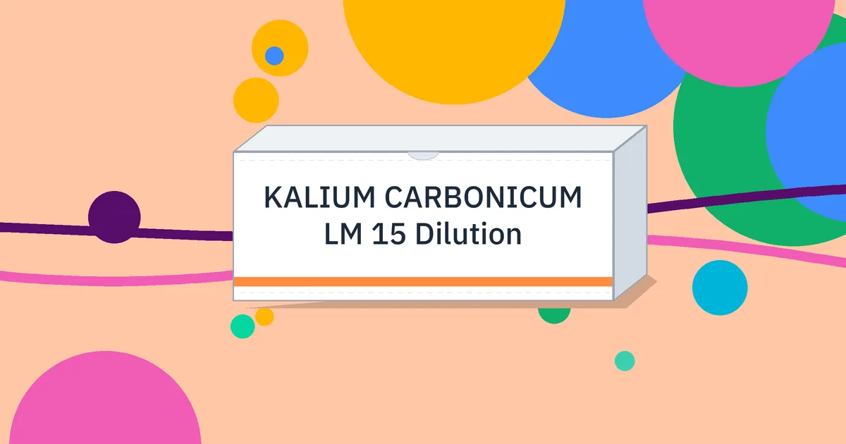 Symbolbild: Packung mit der Aufschrift KALIUM CARBONICUM LM 15 Dilution (PZN 12918329) – Verfügbarkeit und Bezug in Apotheken in Frankfurt am Main